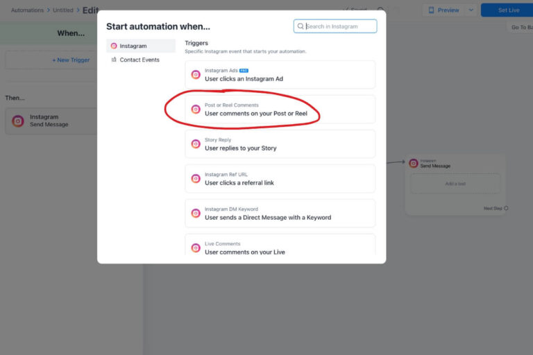 How to Create an Instagram Comment to DM Automation + Template
